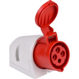 THREE PHASE SOCKET 3P + 1 EARTH 32A RED
