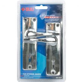 GULI LEVER LOCKSET 2-1/2" 2296 Z1CP BK R